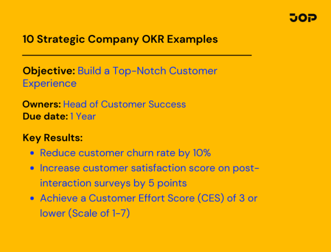 Priority-based Company OKRs (Steps, 10 Examples) - JOP